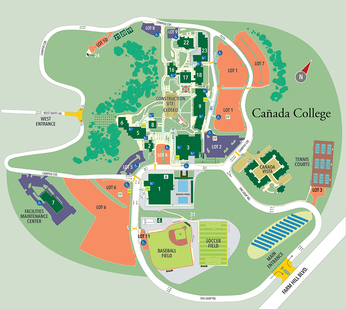 Map and Directory | About Cañada | Cañada College
