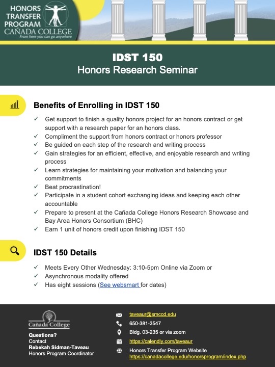 Honors Contract | Honors Transfer Program | Cañada College